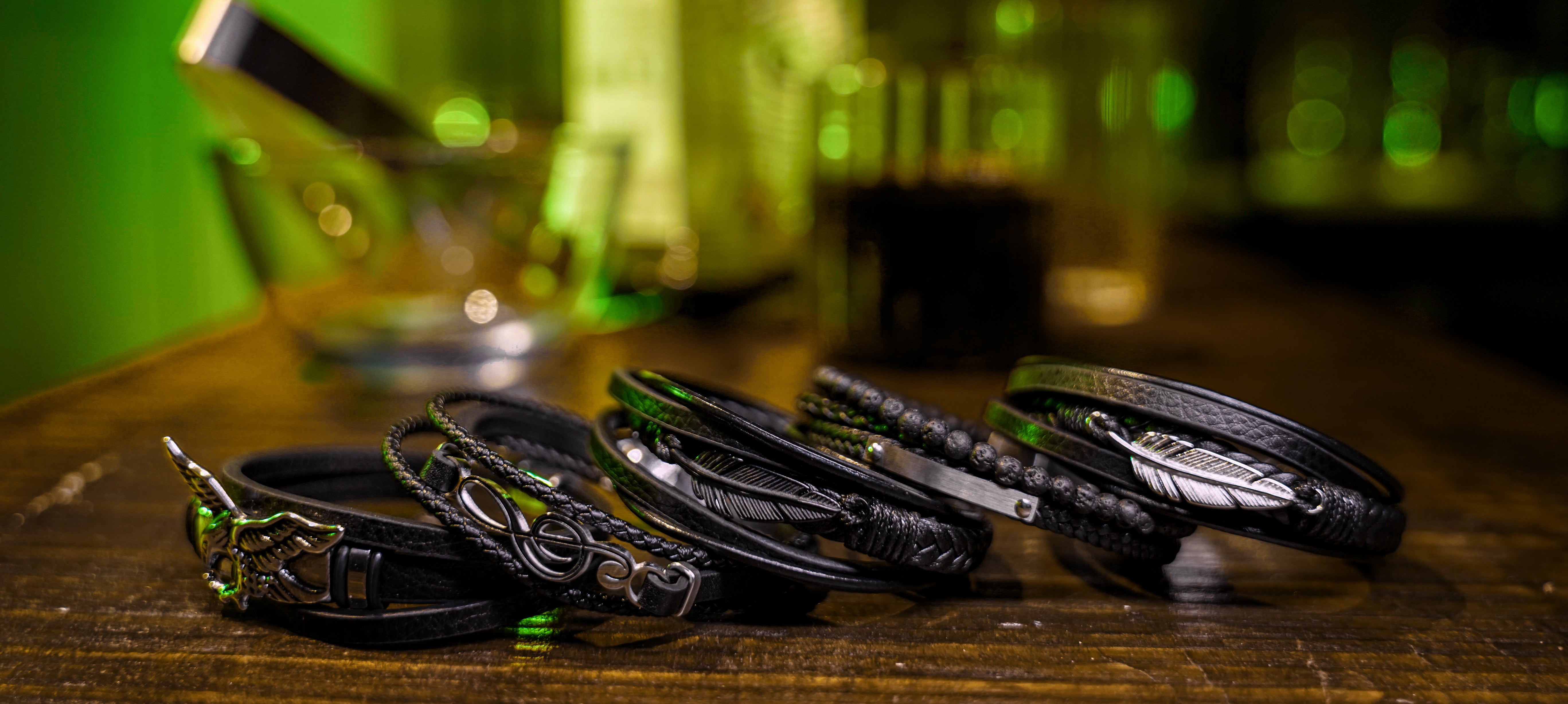 Rugged Leather Bracelet – Swashaa