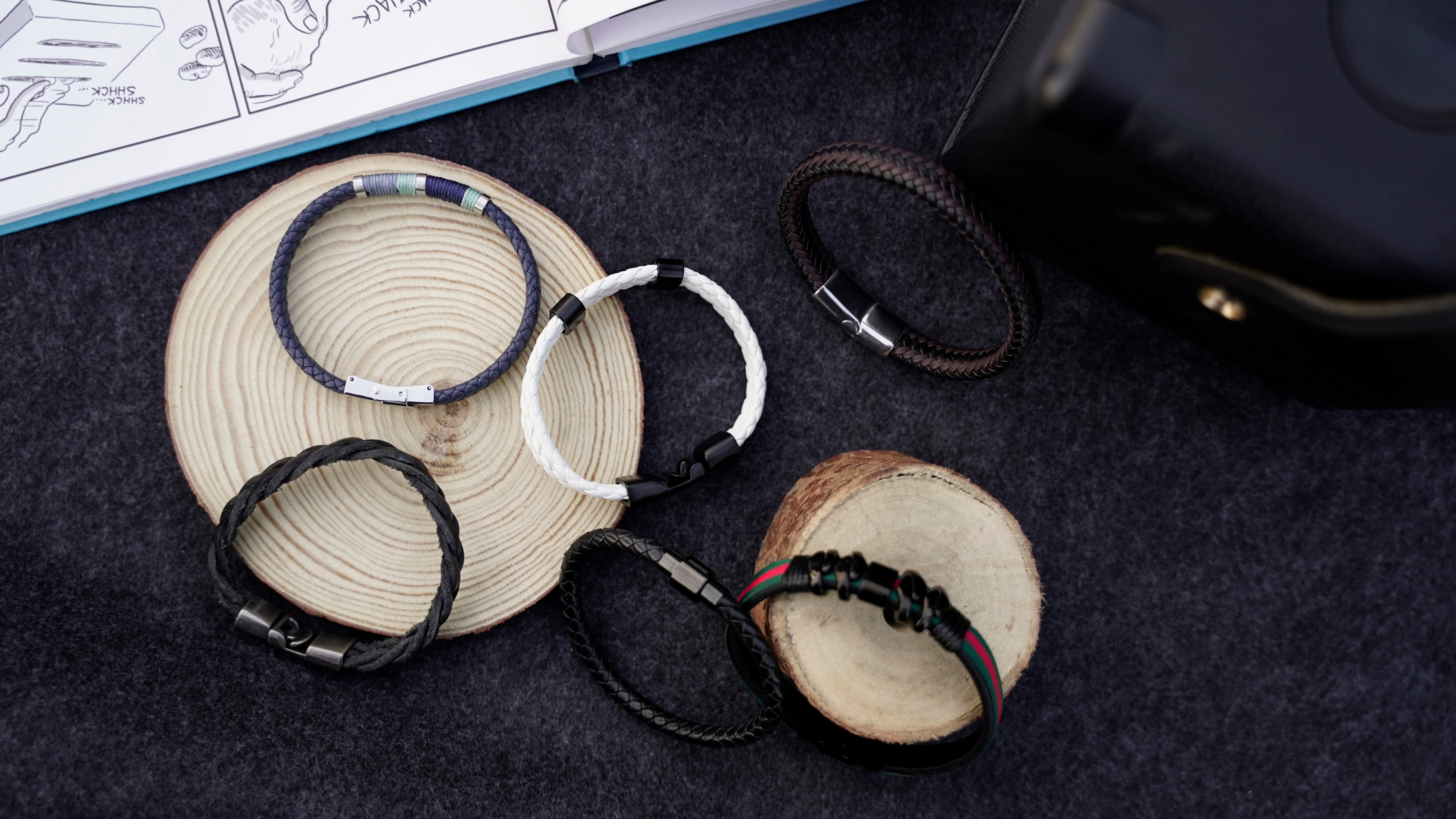 Bold Story Leather Bracelet – Swashaa