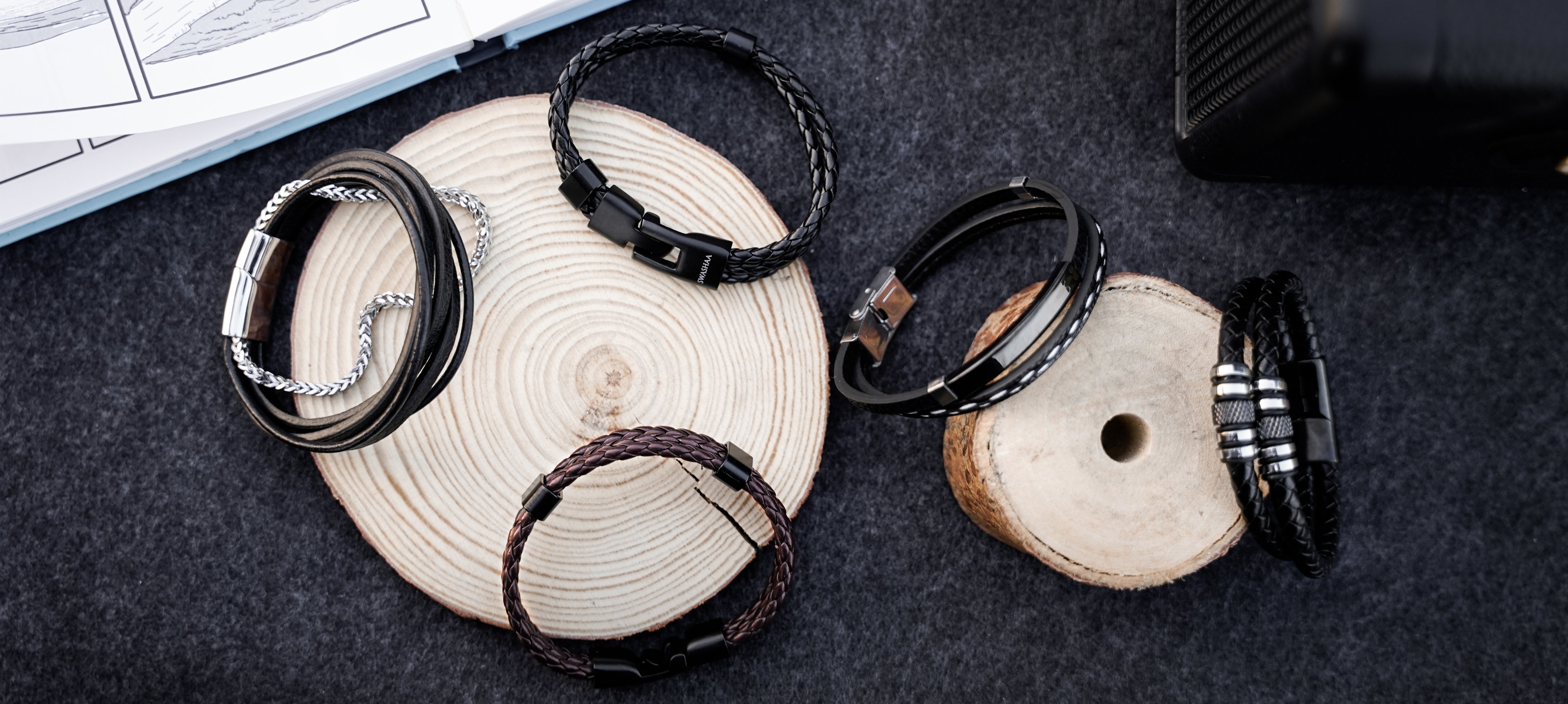 Musculine Luxe Leather Bracelets – Swashaa