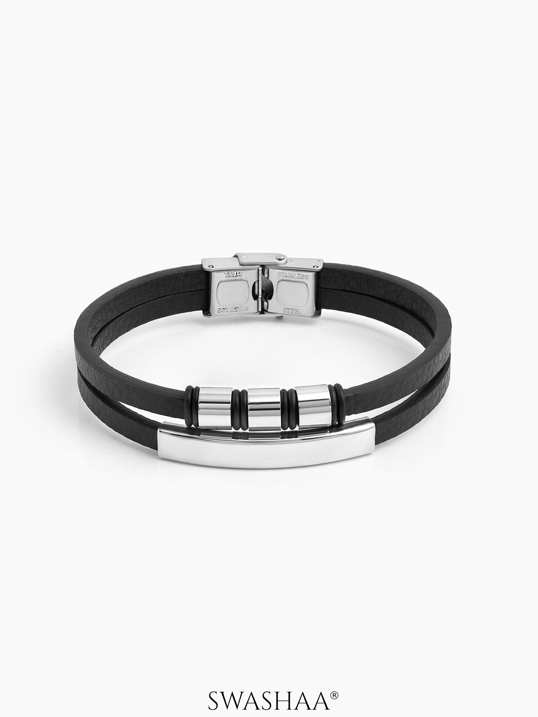 Buy Arelon Men's Leather Bracelet Online | Swashaa
