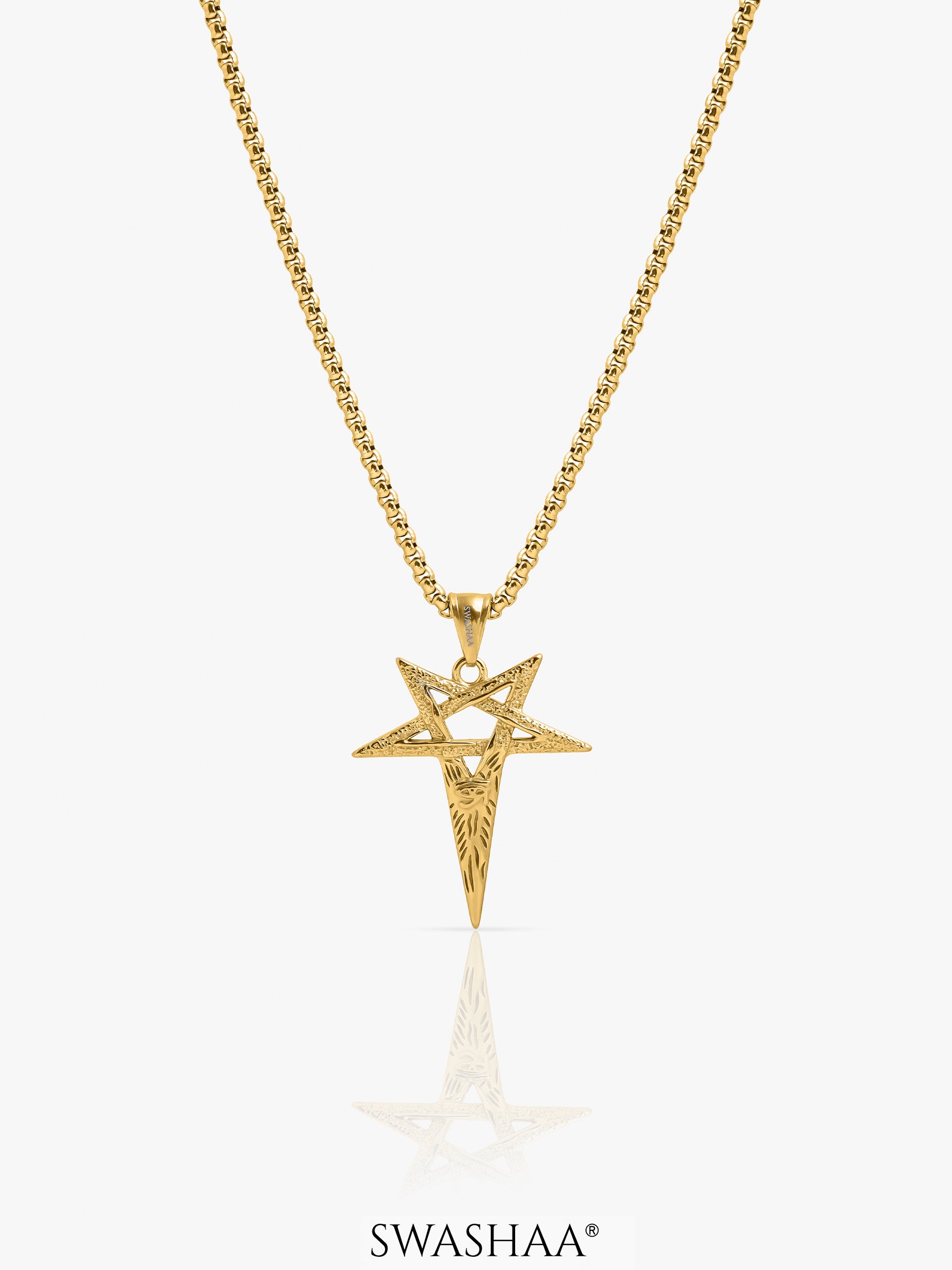 Buy Auralin Star Spear Men's Chain Pendant Online | Swashaa