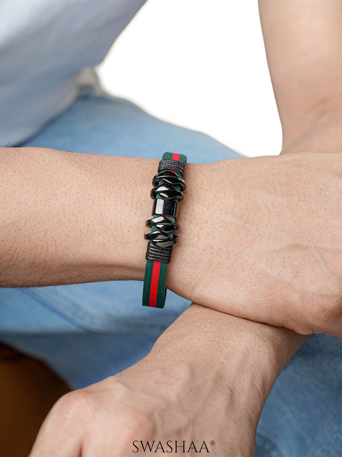 Men's Leather Bracelet - Shop Leather Bracelet for Men Online | Swashaa
