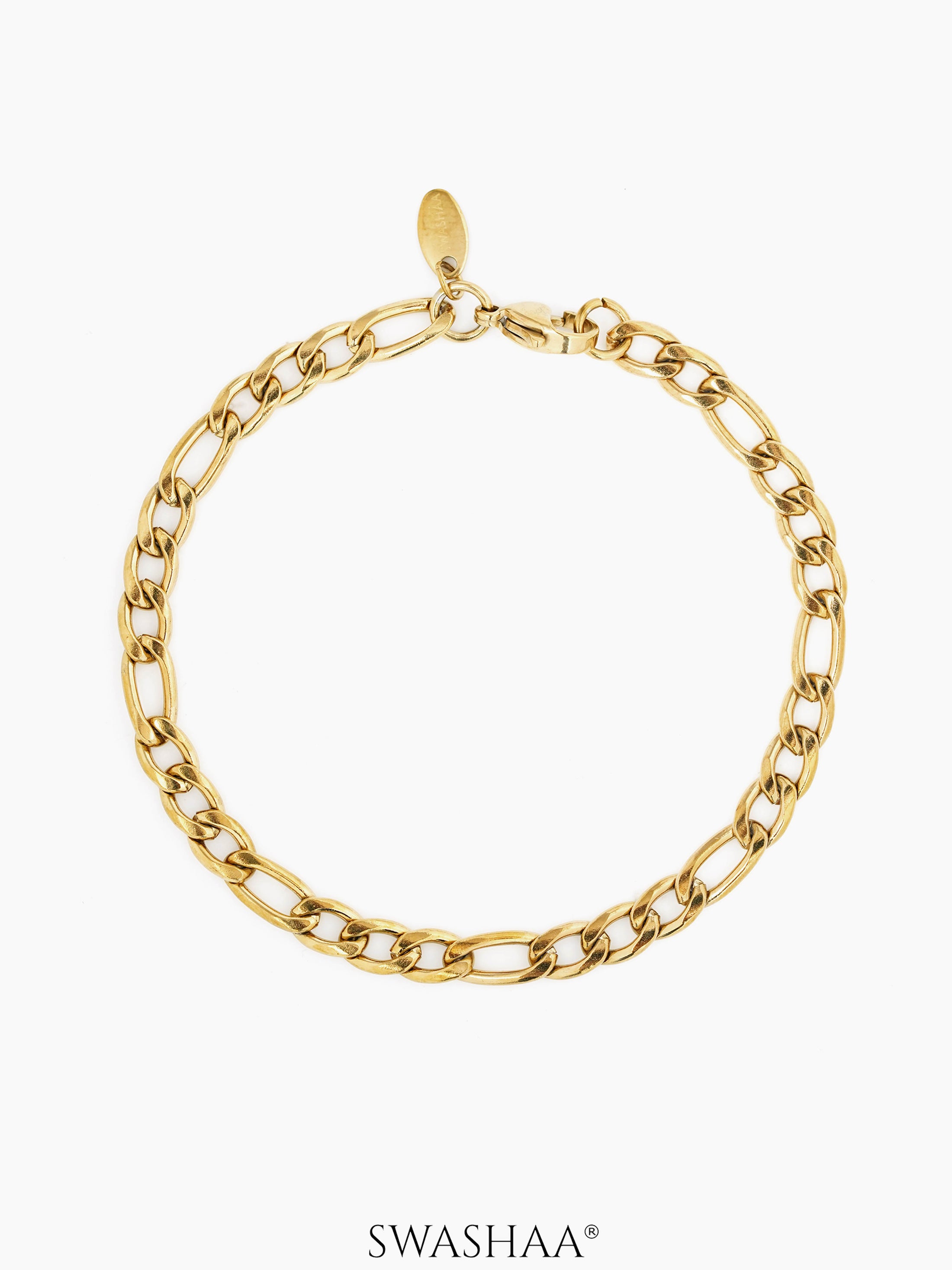 Buy Figaro Chain 5 MM Men's Bracelet Online | Swashaa
