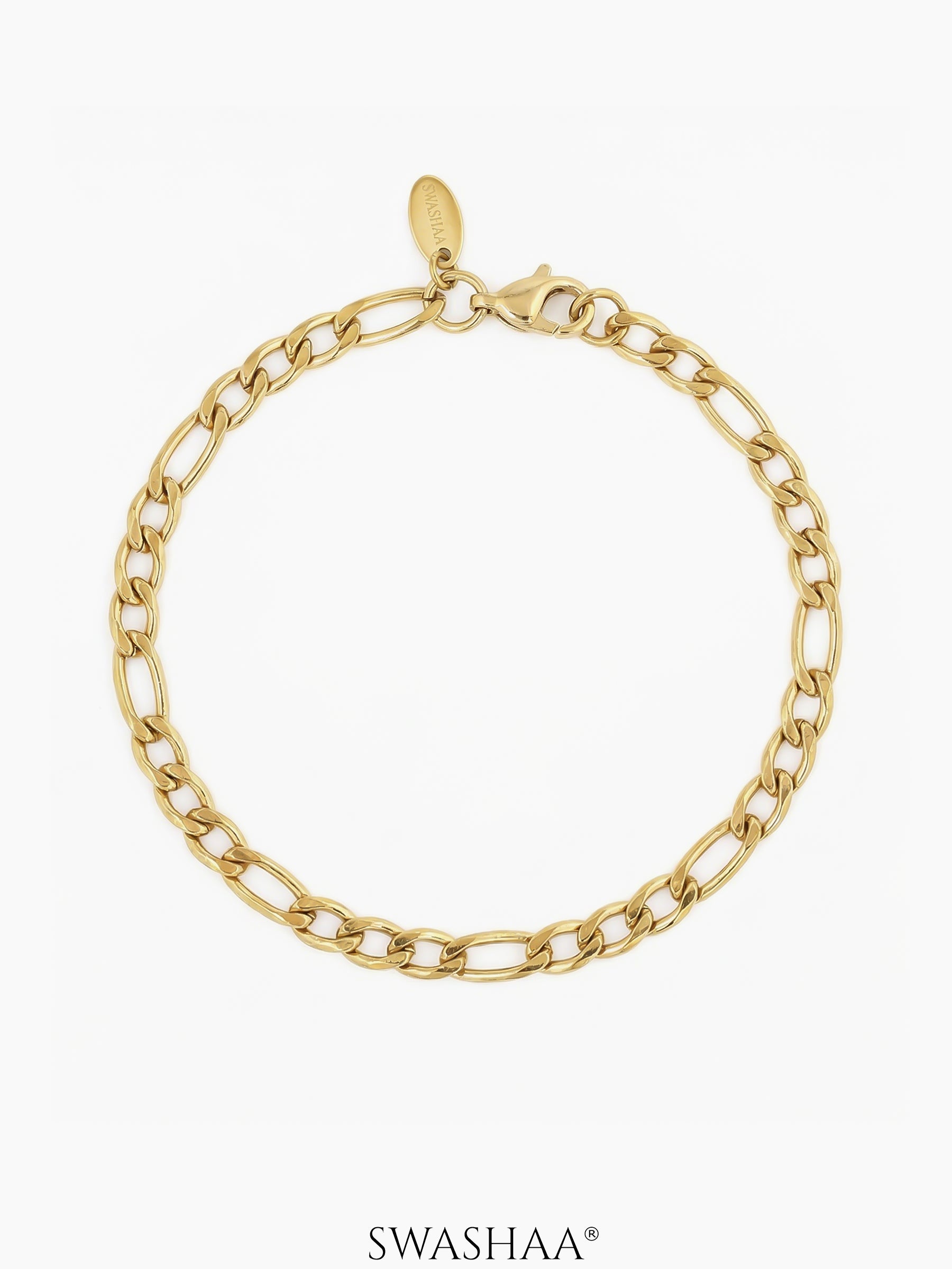 Buy Figaro Chain 2MM Kid's Bracelet Online | Swashaa
