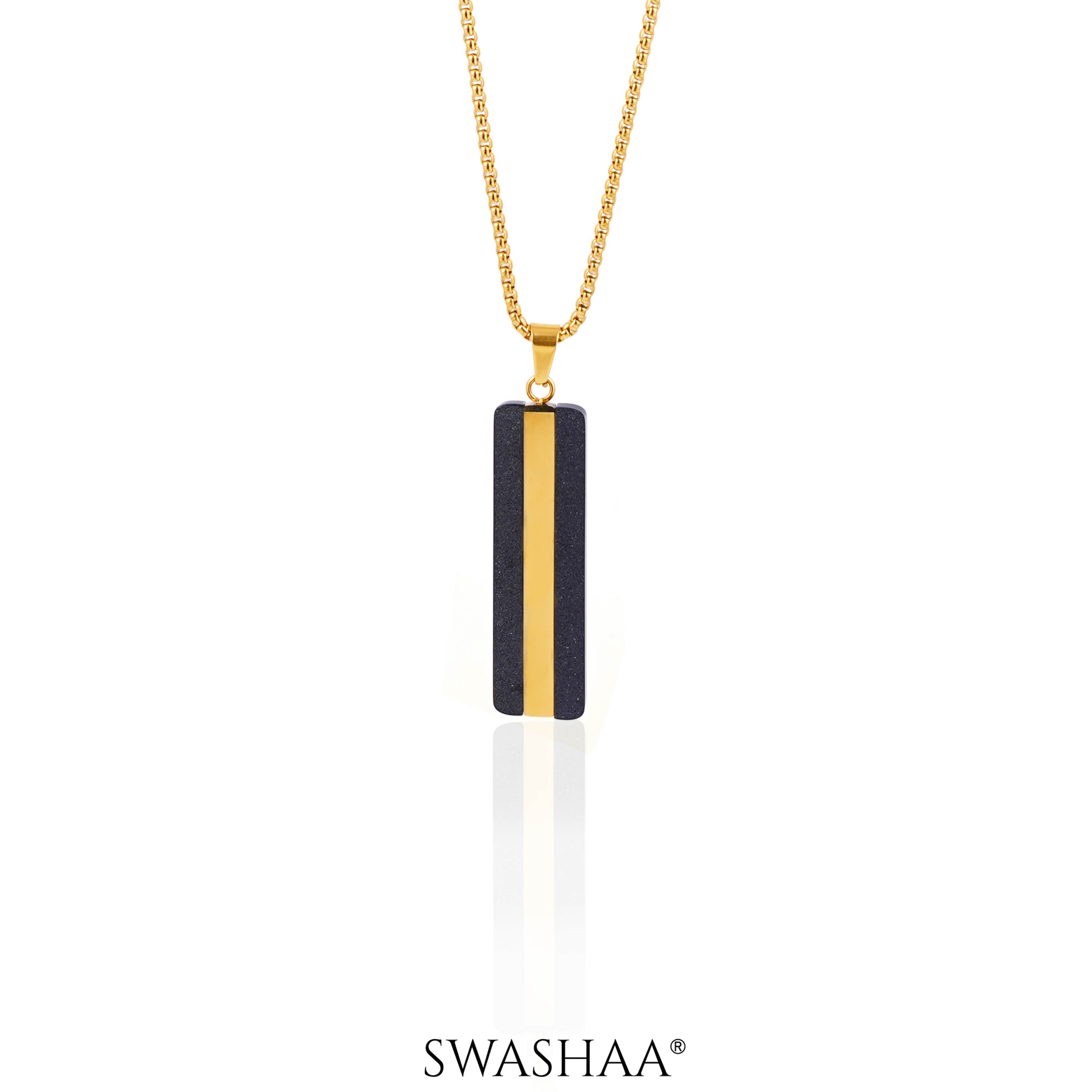 Solomon 18K Gold Plated Men's Chain Pendant – Swashaa